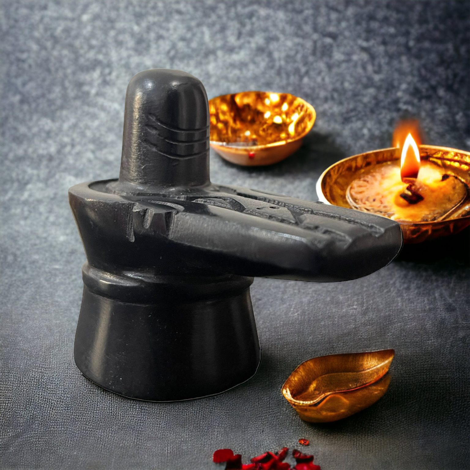 Black Marble Shivalingam - Symbol of Divine Energy and Blessings ...